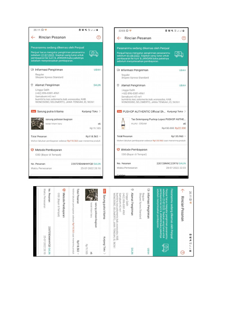 Nota Belanja Online | PDF