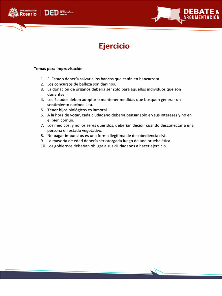 Ejerecicio de Improvisación | PDF