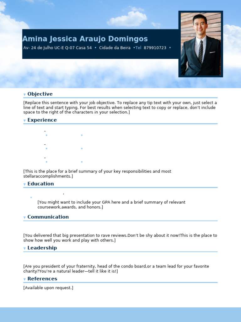 CV-Amina Jessica Araujo Domingos | PDF