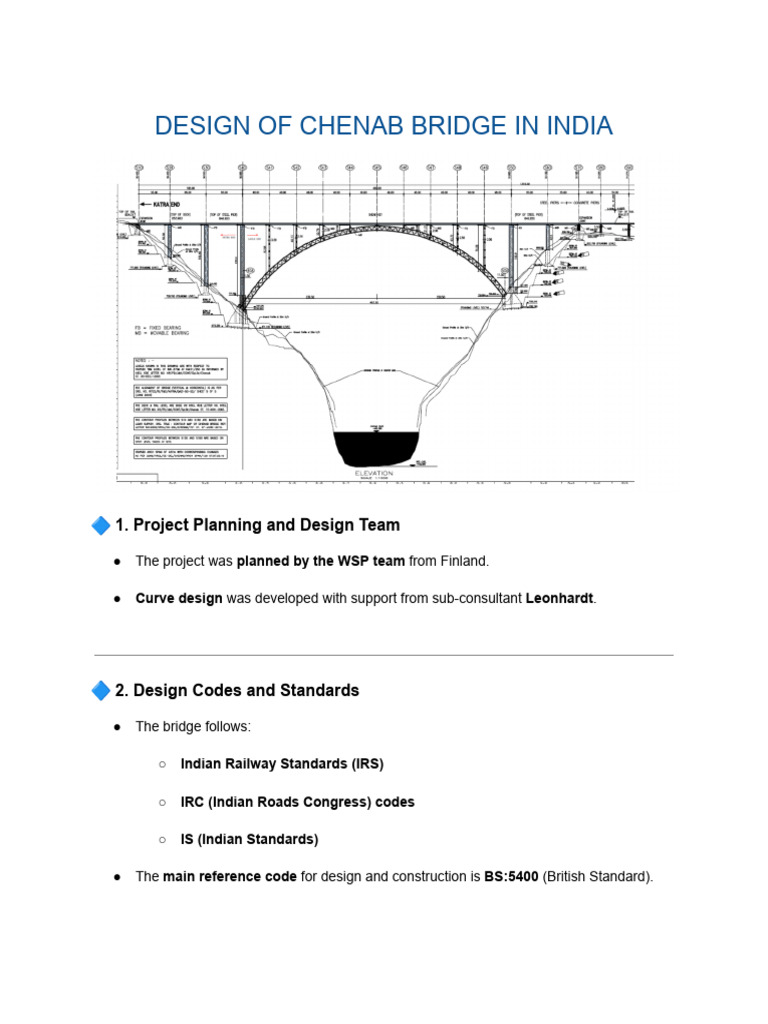 Design of Chenab Bridge | PDF | Bridge | Crane (Machine)