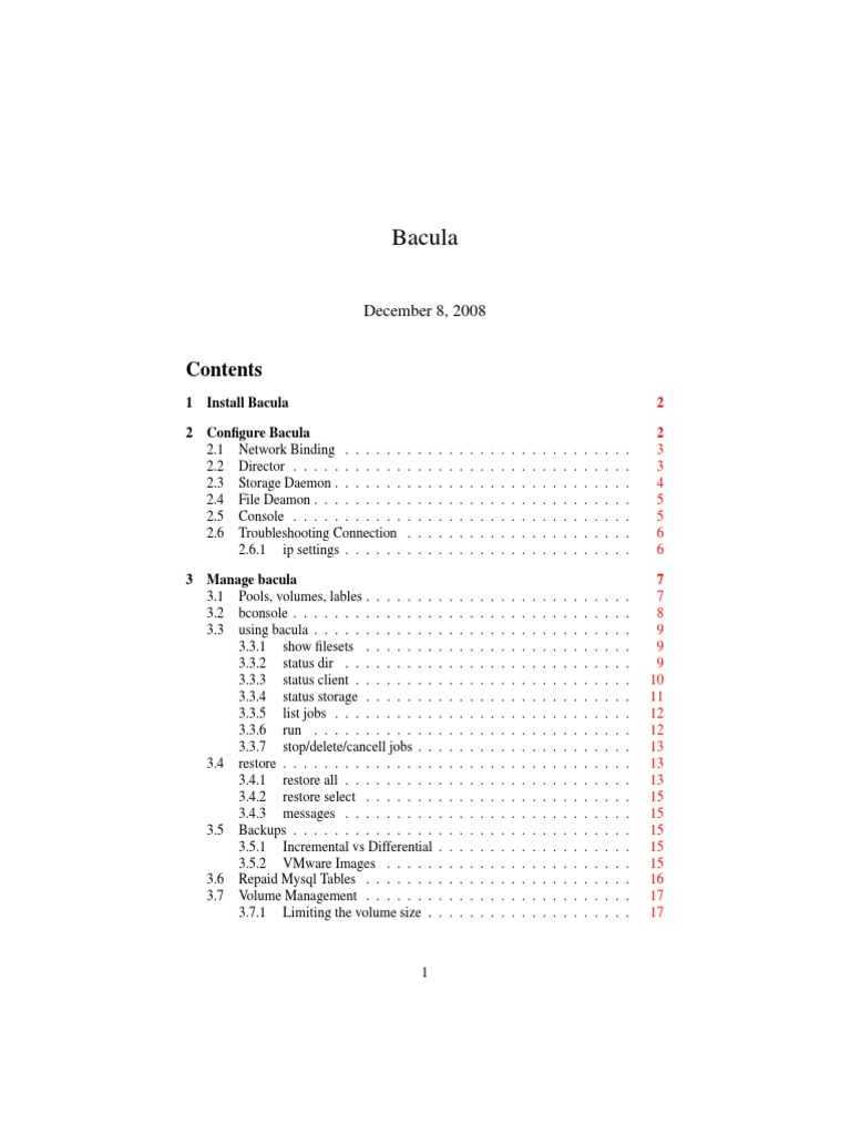 Bacula | PDF