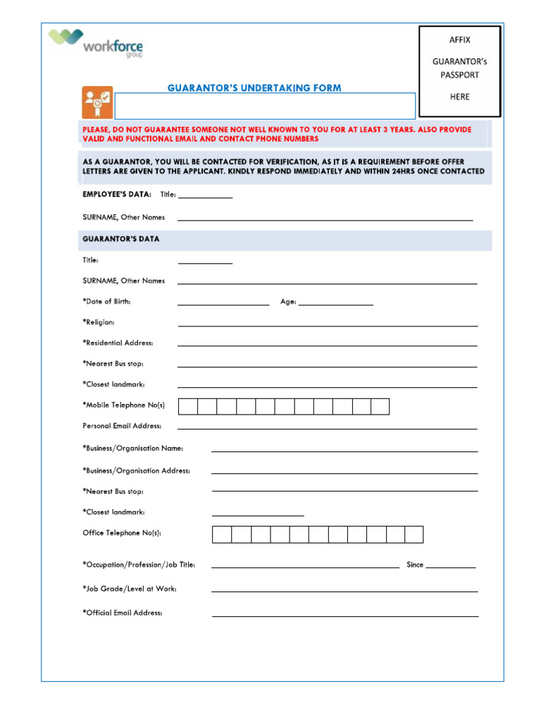 Guarantor Form | PDF