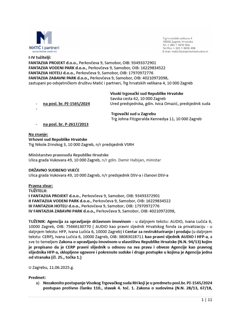 Podnesak Grupacije Fantasyland VTS RH Od 11.06.2025. / Automatska ...