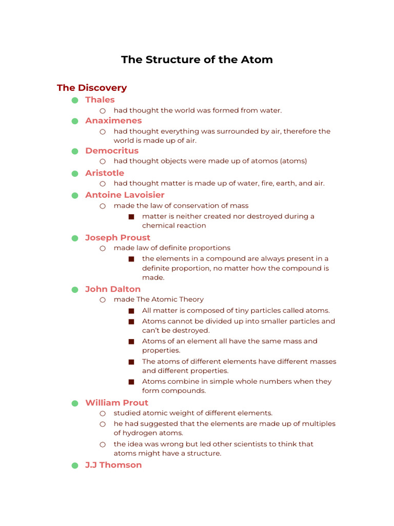 The Structure of The Atom | PDF | Atoms | Atomic Nucleus