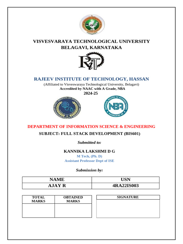 FSD Front Sheet | PDF