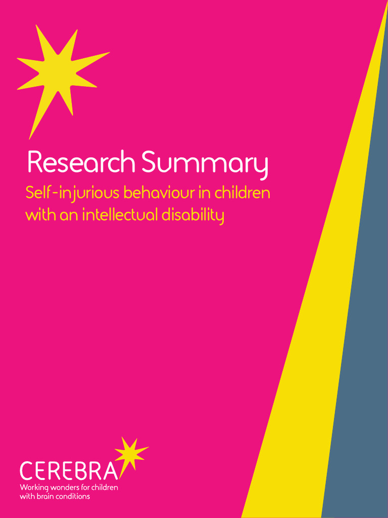 Self Injurious Behaviour 2019 Low Res | PDF | Self Harm | Reinforcement
