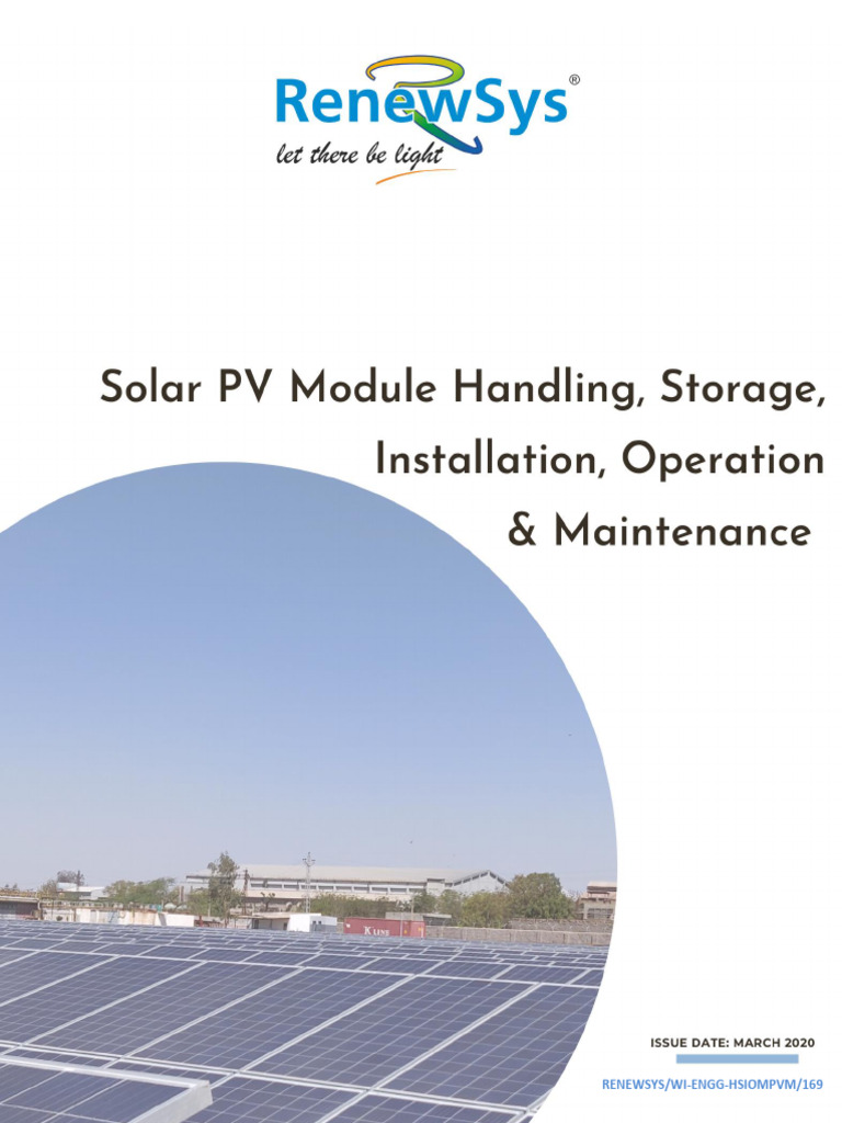 RenewSys Solar PV Module Manual | PDF | Screw | Diode