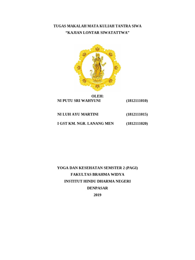 Siwatattwa Sry | PDF