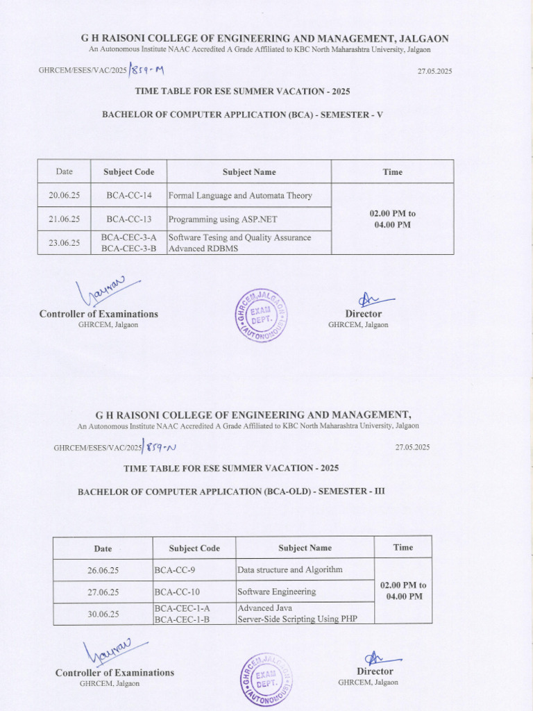 BCA 5th and 3rd Sem | PDF