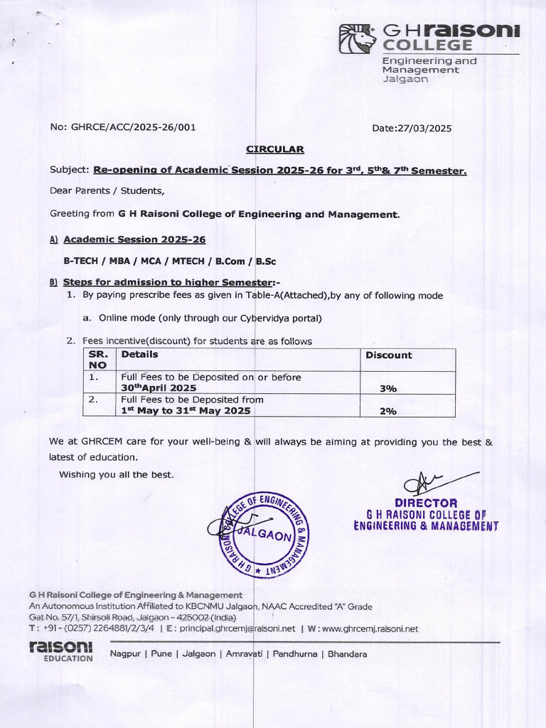 25-26 BCA - Fee Structure 25-26 - Early Bird | PDF