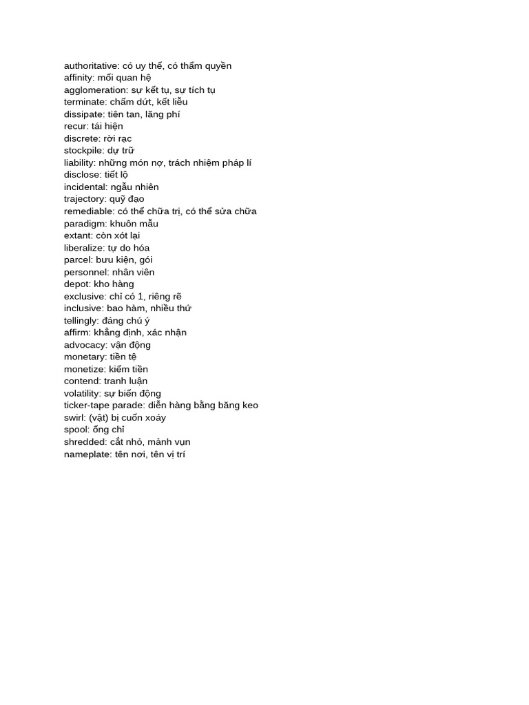 Vocab Phase 3 Test 8 | PDF