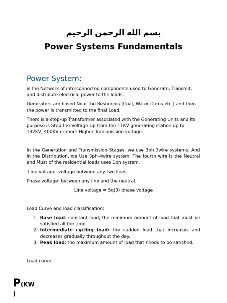 Power Systems Fundamentals Overview | PDF