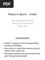 Physics of Cricket: Forces and Motion | PDF | Force | Rotation