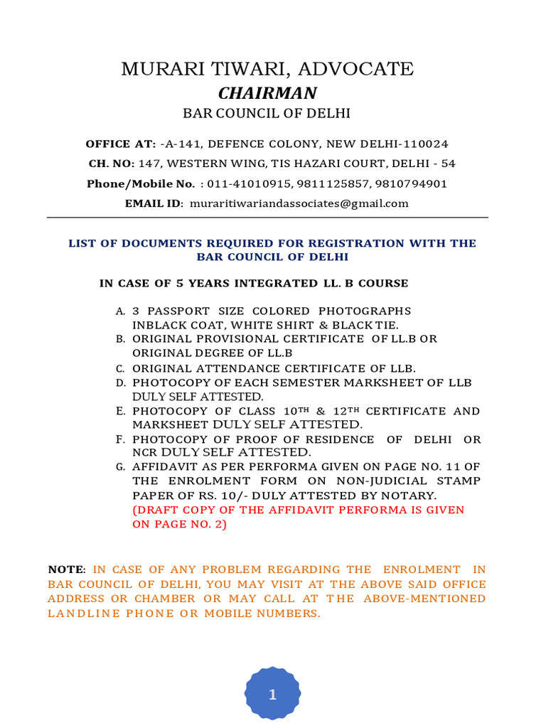 Documents & Affidavits For BCD Registration | PDF | Affidavit | Justice