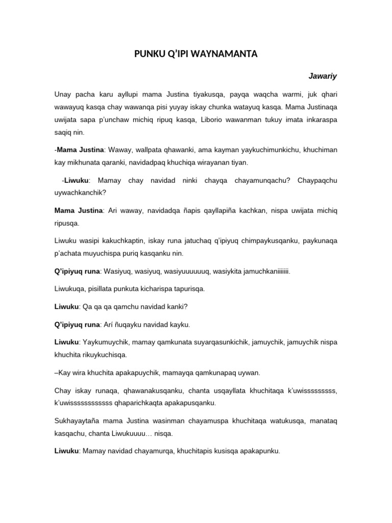 Defensa Final de Quechua-1 | PDF