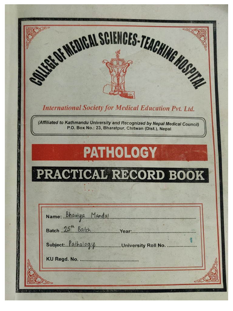 1st Yr Pathology Log Book | PDF