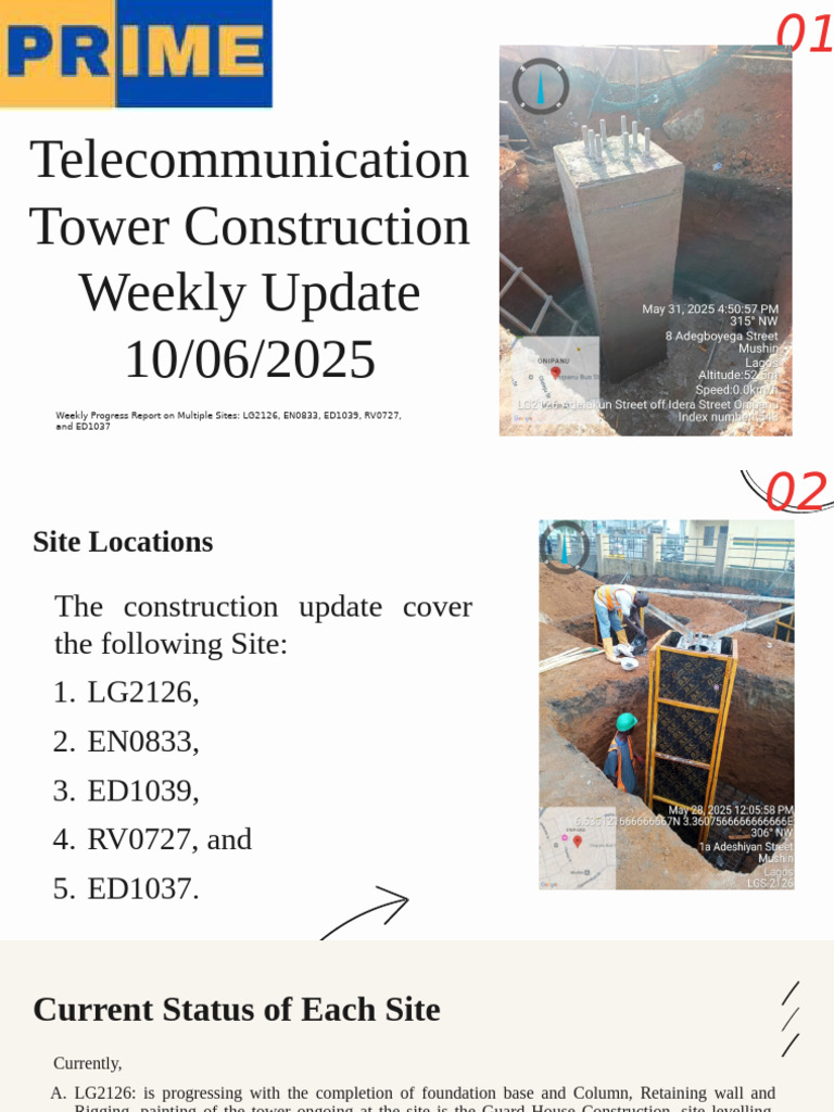 Telecommunication Tower Construction 10 June 2025 | PDF