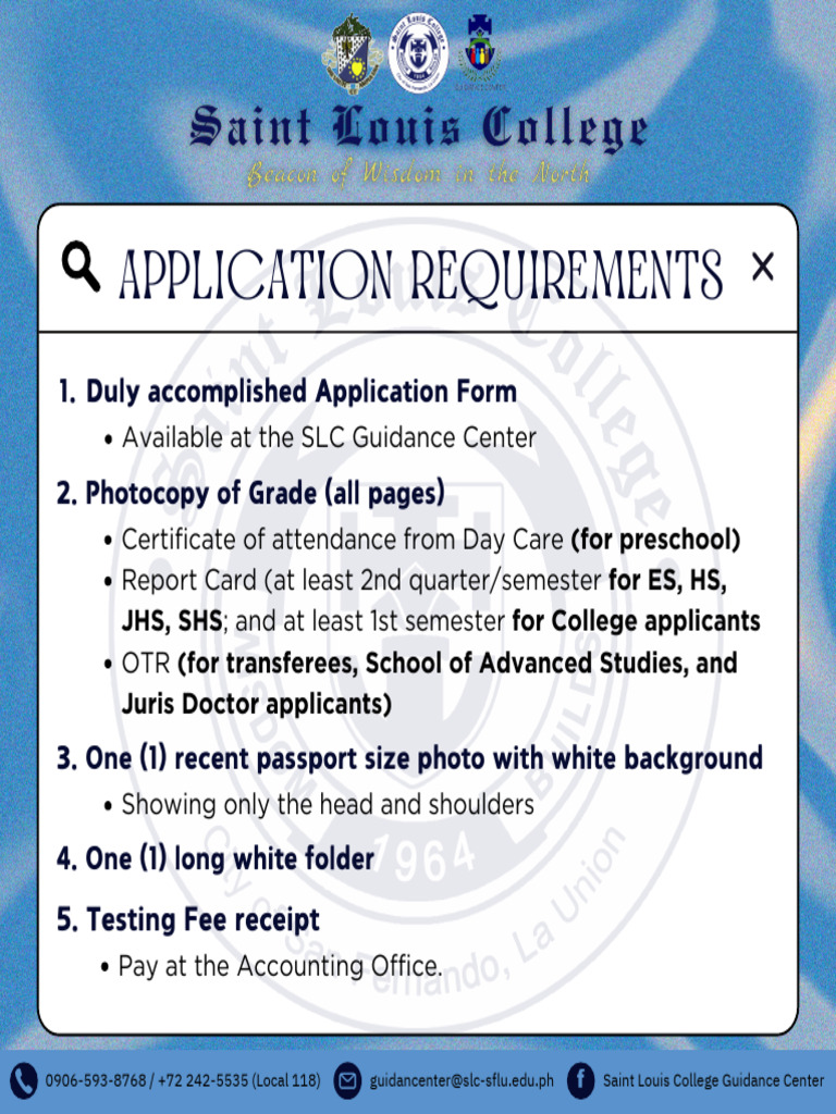 SLC Application Requirements | PDF | Chess Theory