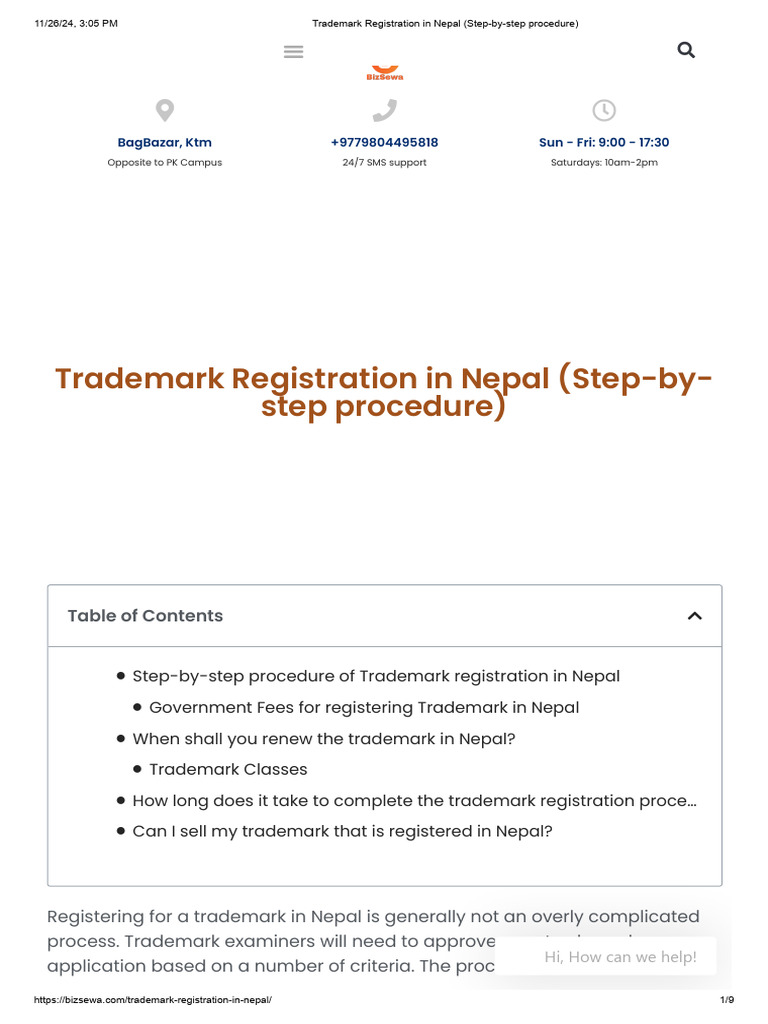 Trademark Registration in Nepal (Step-By-step Procedure) | PDF | Drink ...