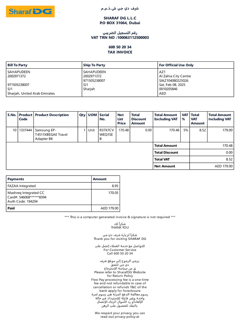 2025 02 08 Tax-Invoice | PDF | Value Added Tax | Business