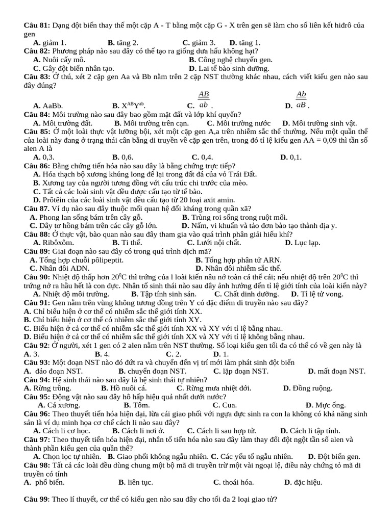 Đề Luyên Hsg Lop 12 | PDF