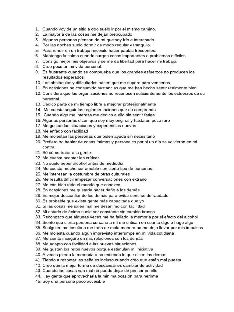 GC - Test Personalidad 2020 Cor | PDF | Sicología