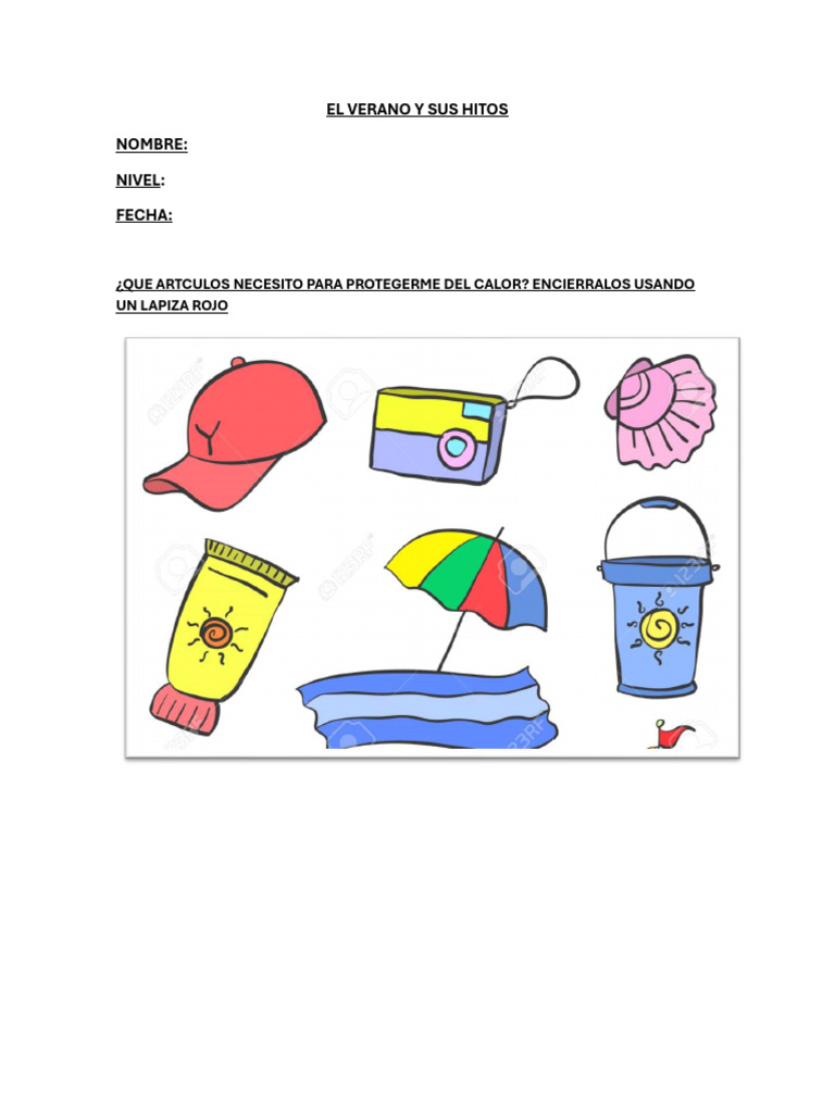 Ficha Verano | PDF
