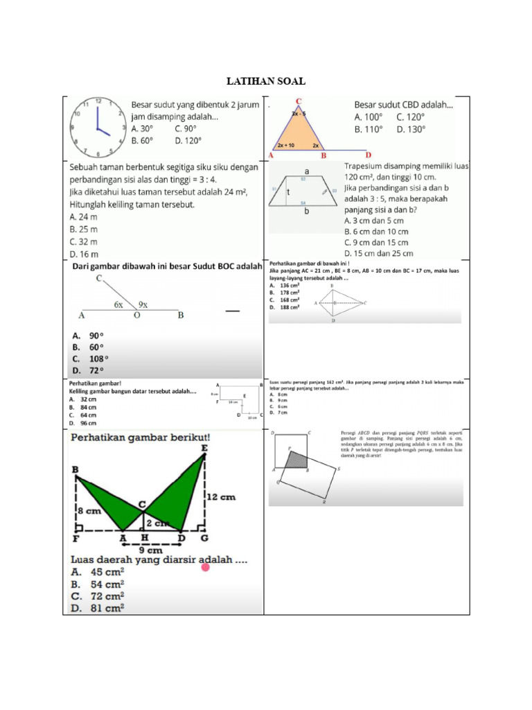 Latihan Soal Sat Kelas 7-1 | PDF