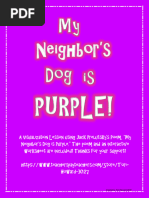 My Neighbors Dog Is Purple | PDF