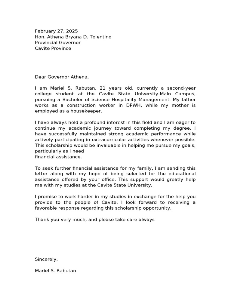 Personal Letter | PDF