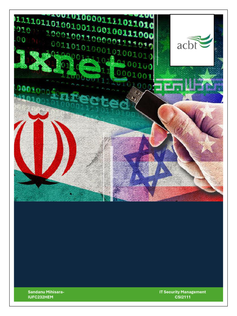 The Stuxnet Cyber Attack Report-IUFC232HEM | PDF | Computer Security ...