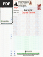 Speed Governor Certificate for KCZ 906N | PDF | Vehicles | Transport