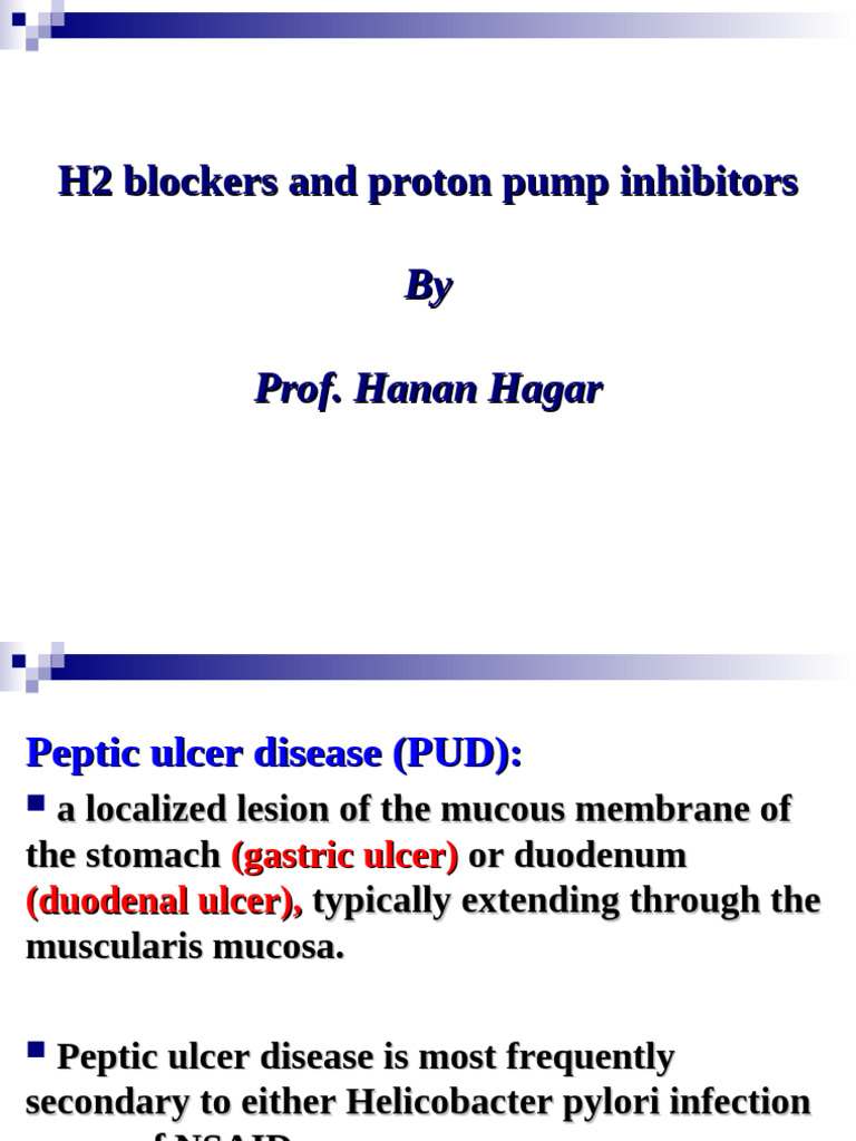 02H2 Receptors and Proton Pump Inhibitor | PDF | Clinical Medicine | Drugs