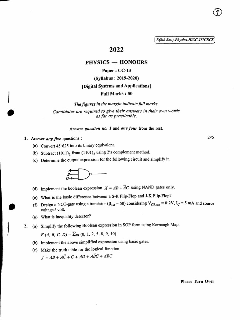CU PUQ Physics-Sem-6 | PDF