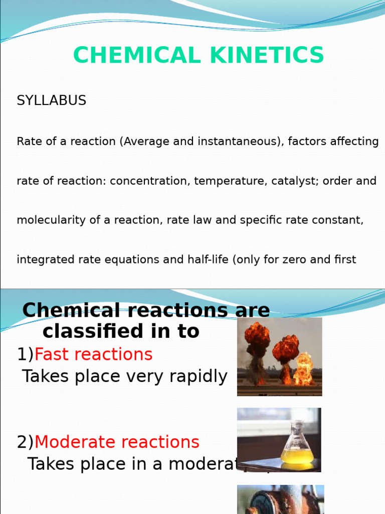 Chemical Kinetics: Reaction Rates & Laws | PDF | Reaction Rate ...