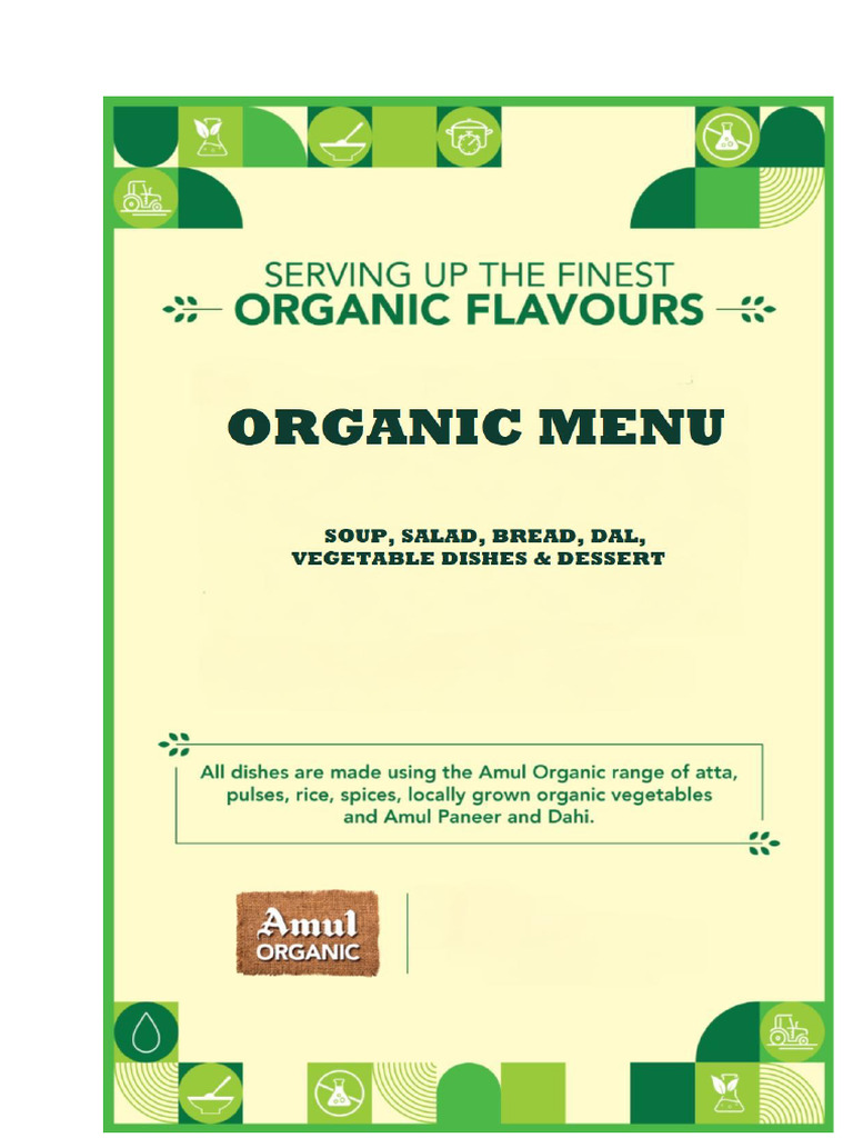 Organic Menu | PDF
