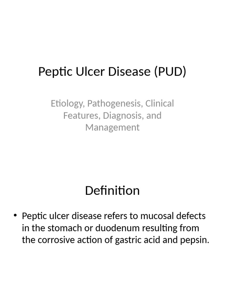 Peptic Ulcer Presentation | PDF
