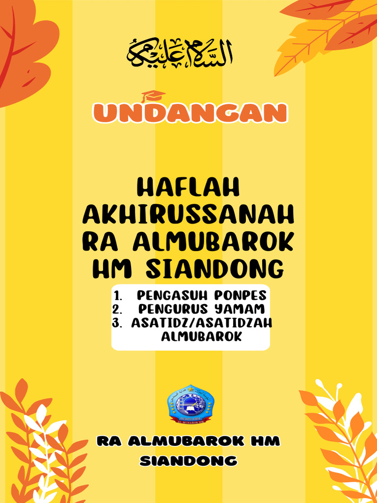 Kuning Oranye Elegan Modern Undangan Wisuda Video Selular | PDF