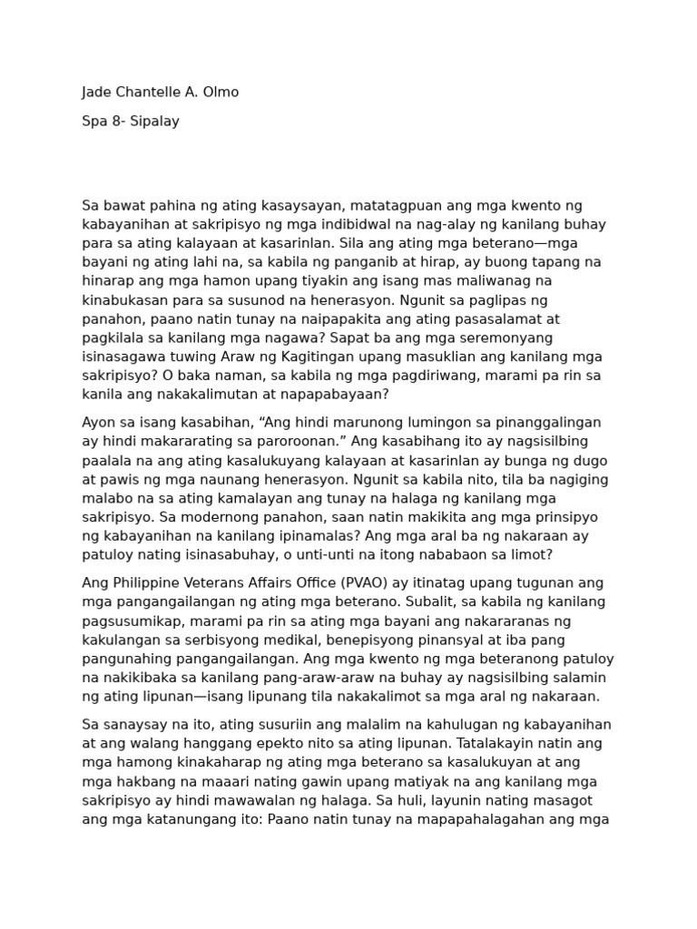 Filipino Esaay | PDF