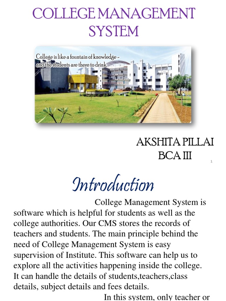 College Management System | PDF | Windows Xp | Computer Hardware