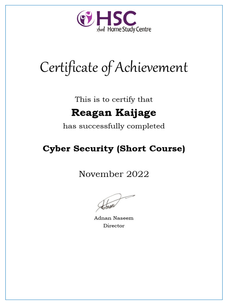 Certificate of Cyber Crime | PDF
