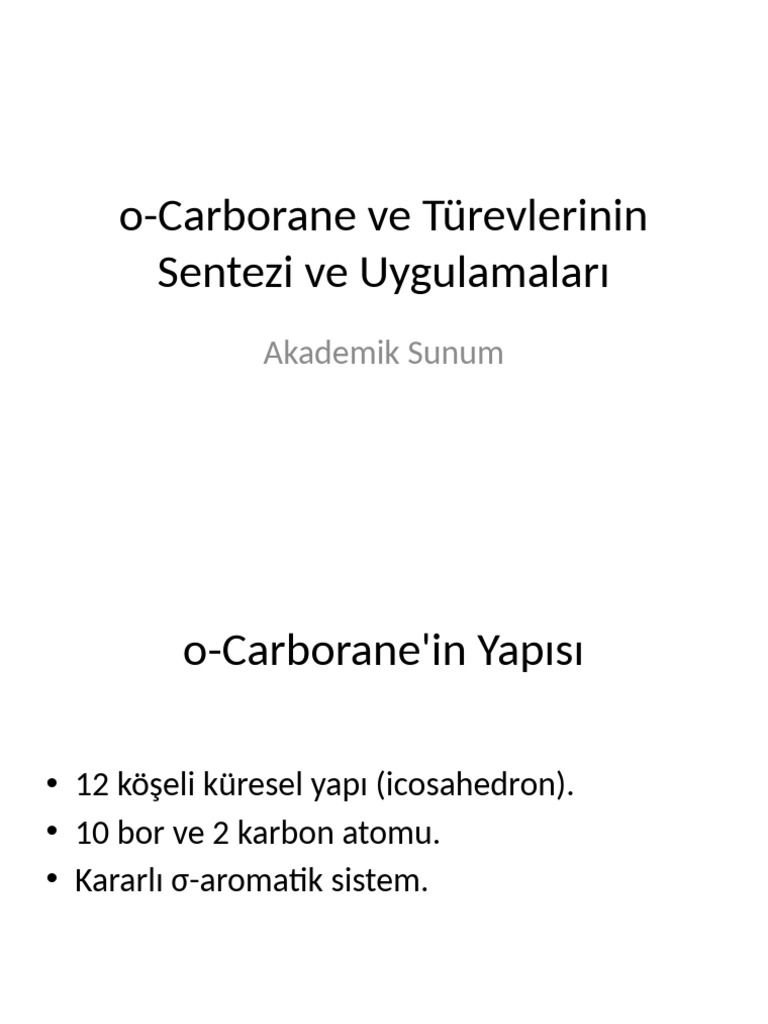 O Carborane Sunum | PDF