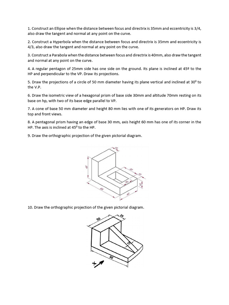 Geometric Constructions and Projections Guide | PDF