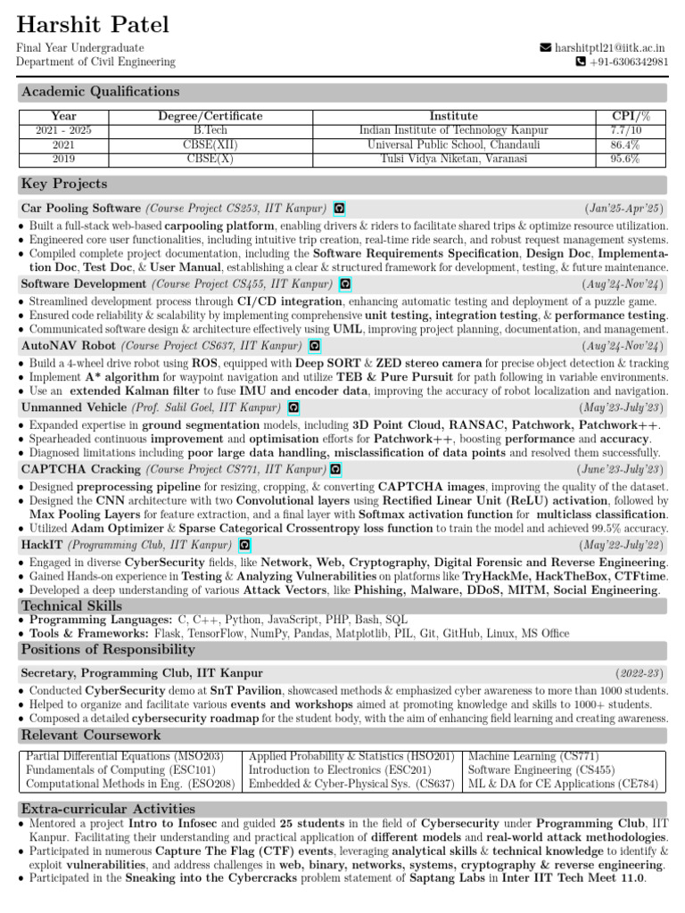 Harshit Patel | PDF | Computer Security | Security
