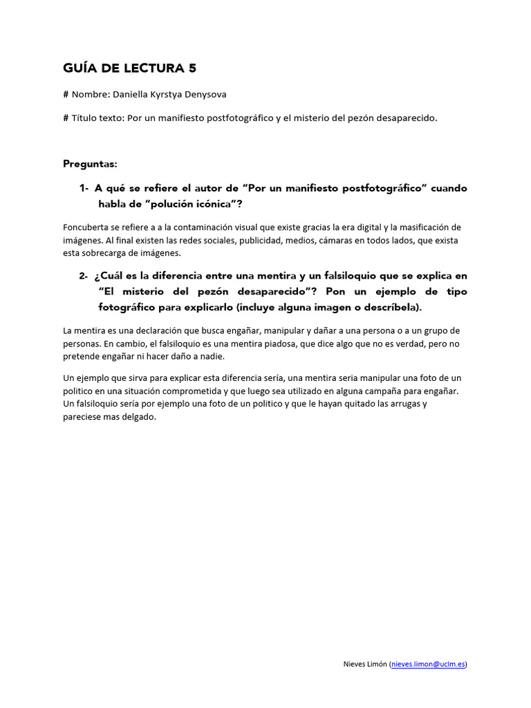 Guía de Lectura 5doc | PDF