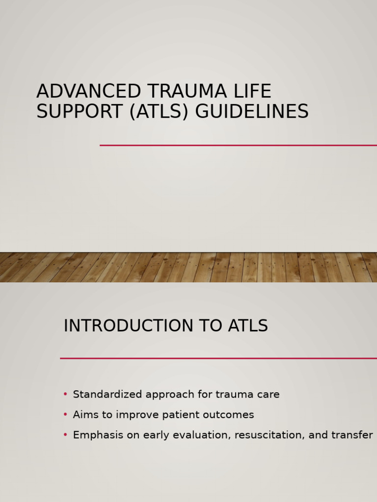 ATLS Guidelines Presentation | PDF