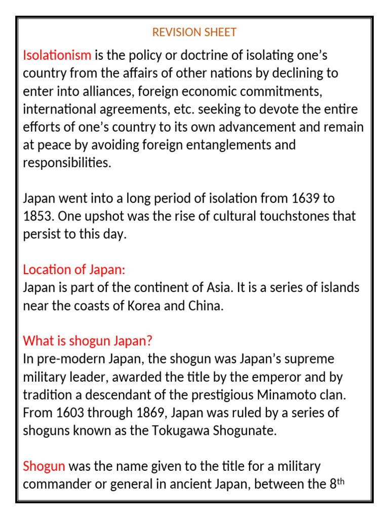 Revision History Sheet | PDF | Muhammad | Shogun