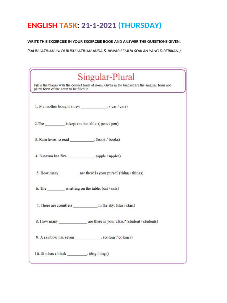 21-1-2021 Worksheet | PDF