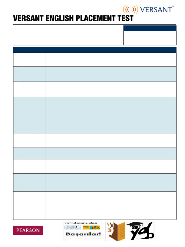 Versant English Placement Test Guide | PDF | Human Communication