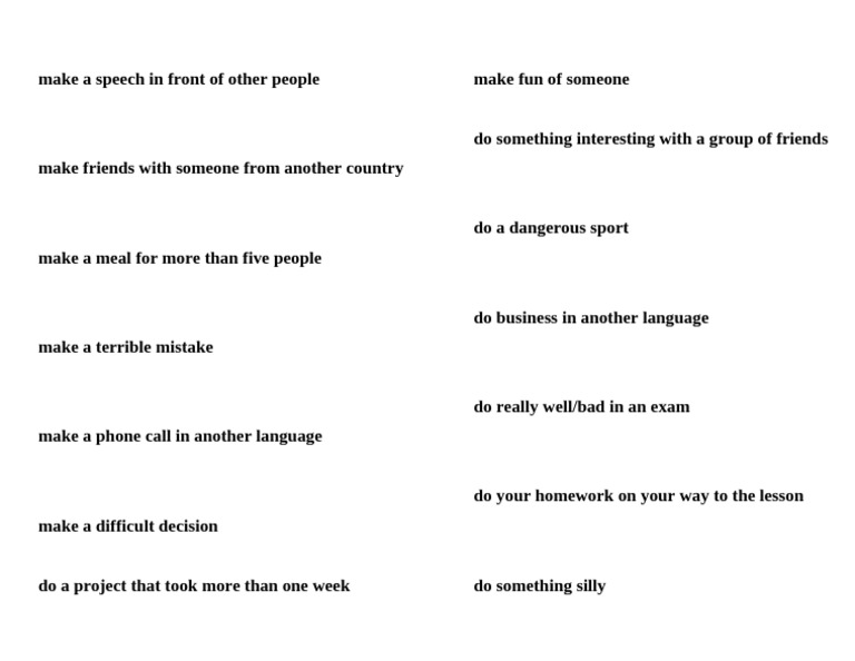 Have You Ever DO MAKE | PDF